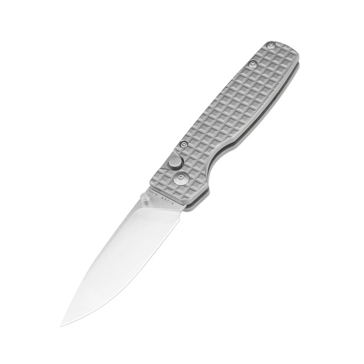 Kizer Original XL - Frag Titanium | Button lock EDC Knife - Kizer ...