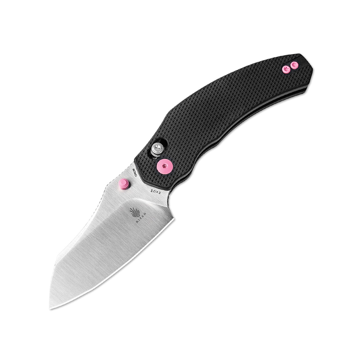 Kizer Bulldog Black diamond aluminium with Bazooka Pink cerakoted ...