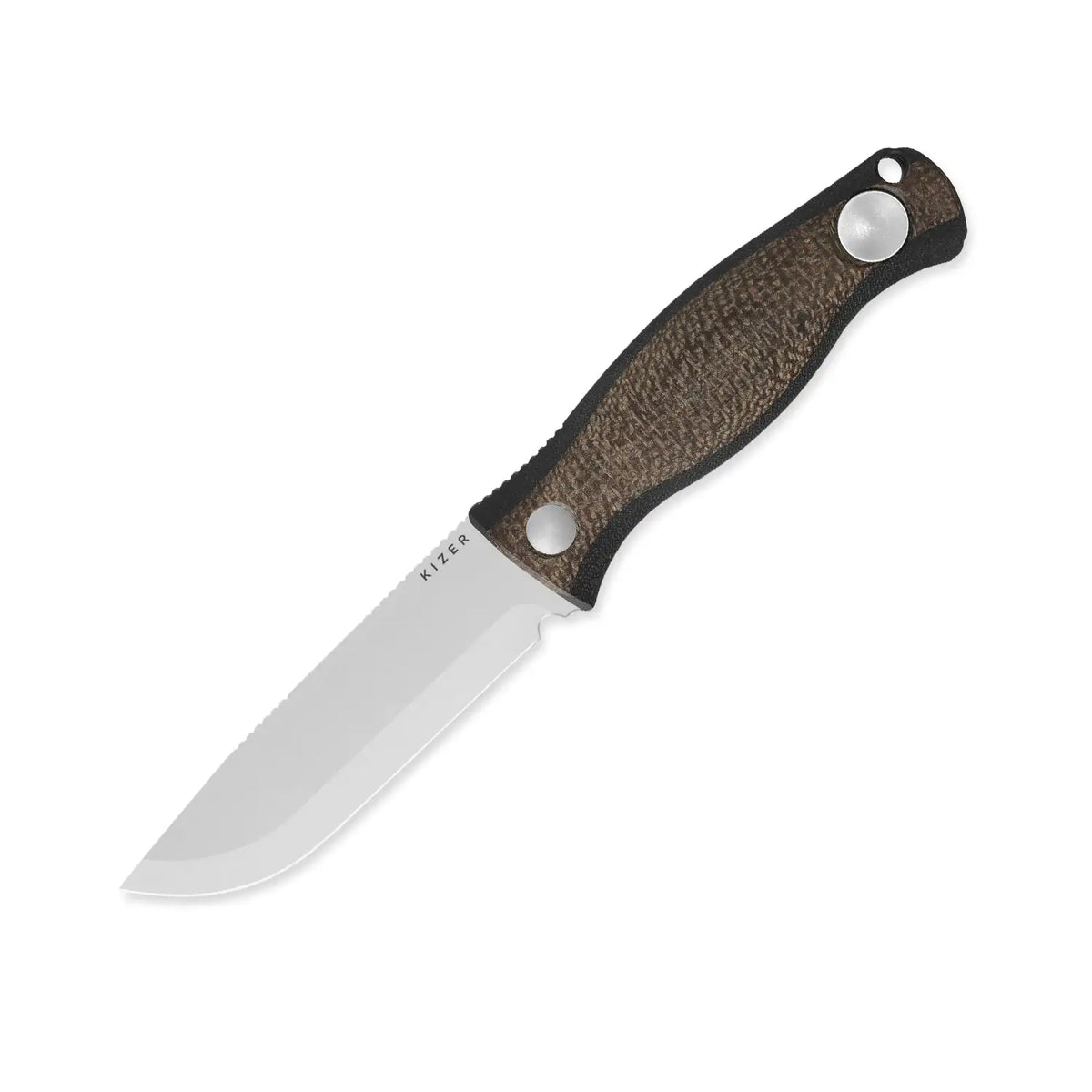 Kizer Knives Polaris 1100A3 - Burlap Micarta & G10, AEB-L Steel, Chisel ...