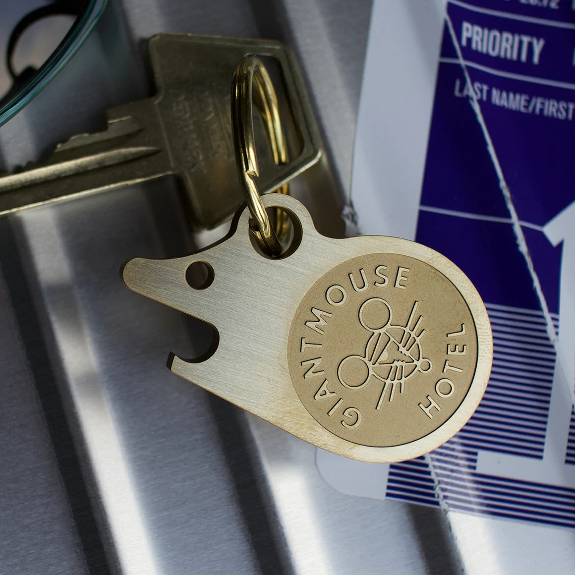 GiantMouse Australia | Hotel Key Fob | Brass EDC Bottle Opener ...